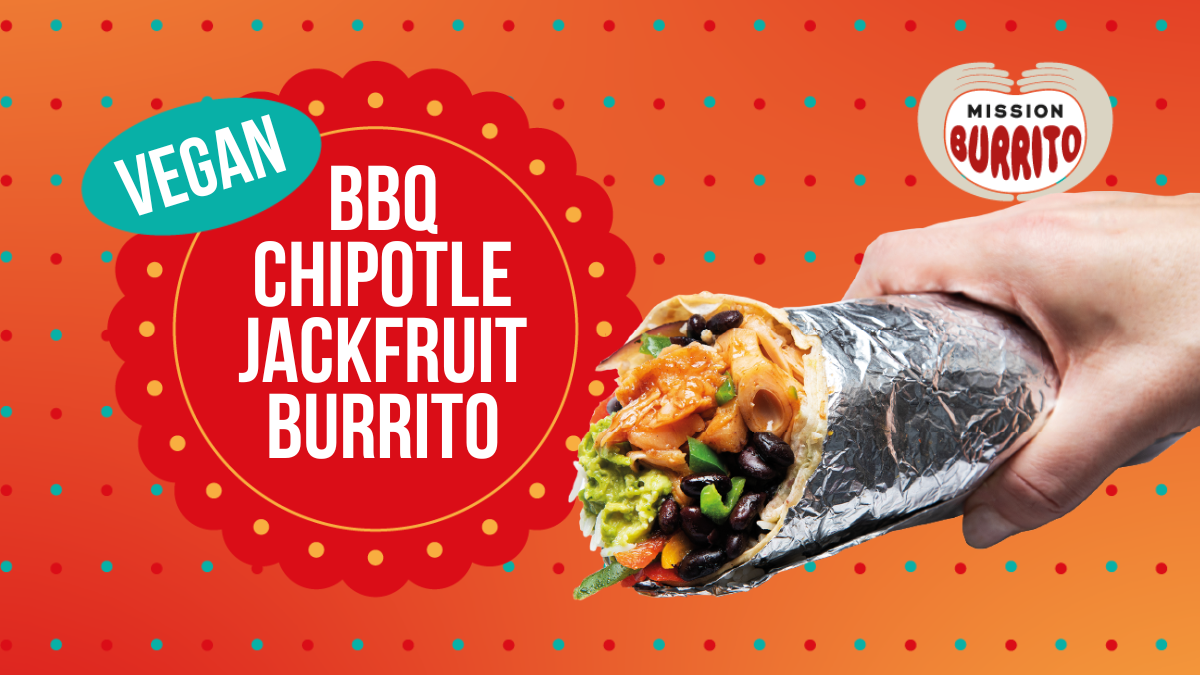 VEGAN BBQ JACKFRUIT BURRITO - Mission Burrito